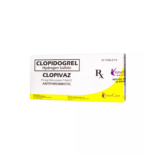 CLOPIVAZ Clopidogrel Bisulfate 75mg Film-Coated Tablet 1's price in the ...